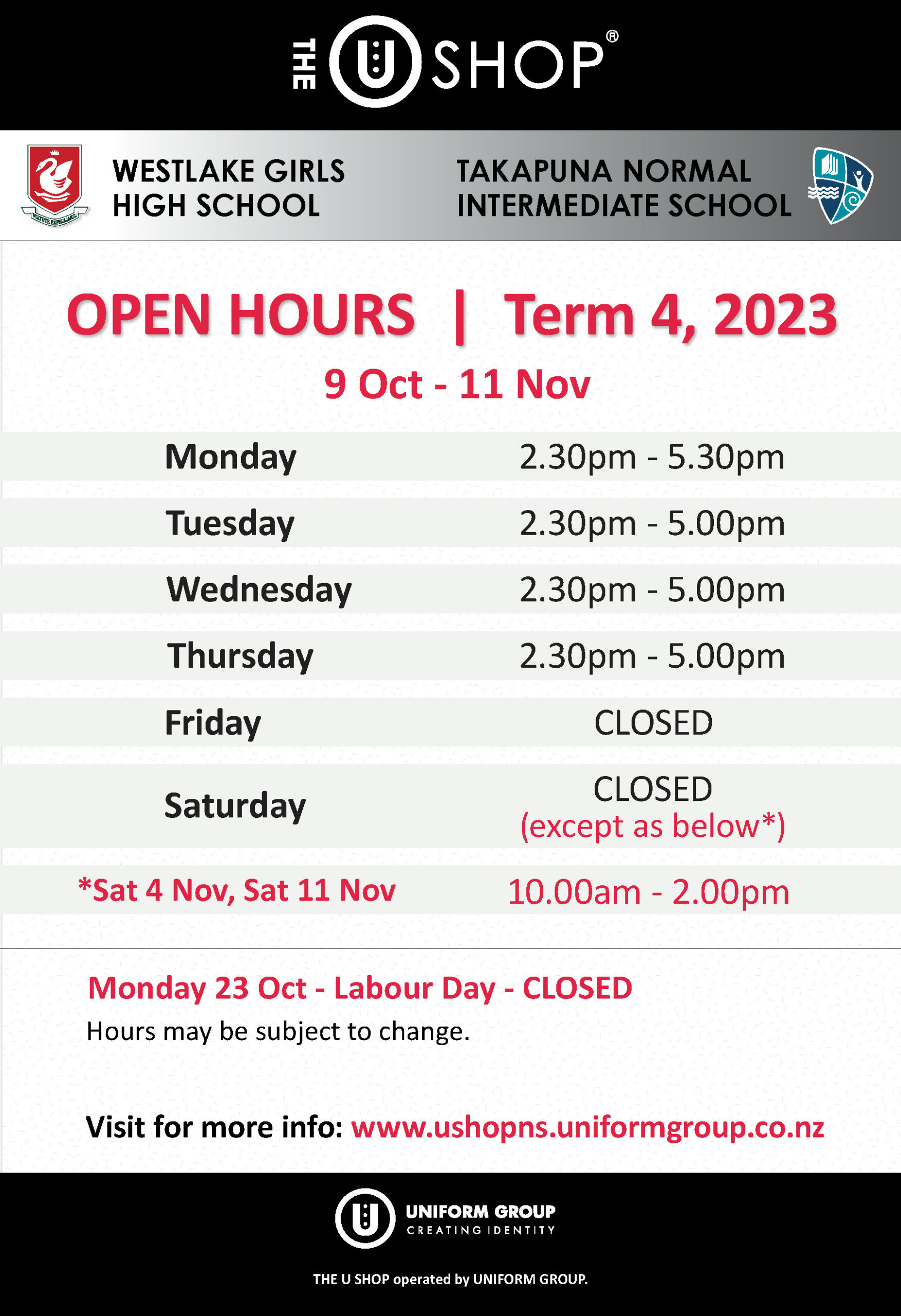 Uniform Information | Te Reo o Te Roto